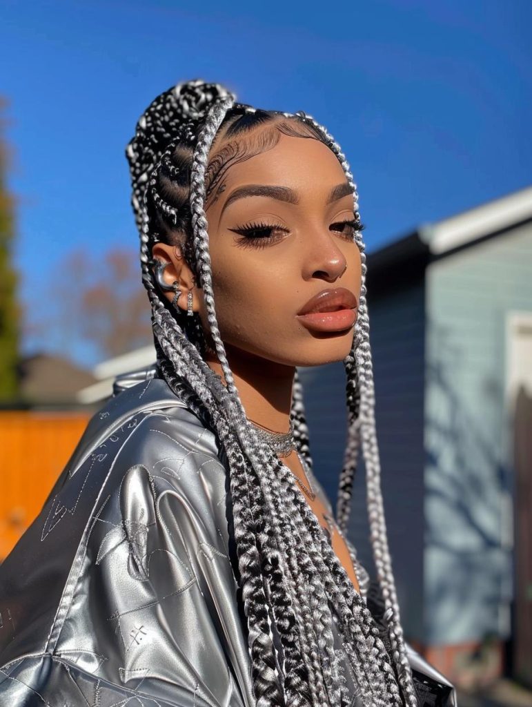 20 Vibrant Box Braid Styles to Energize Your Look - Style US