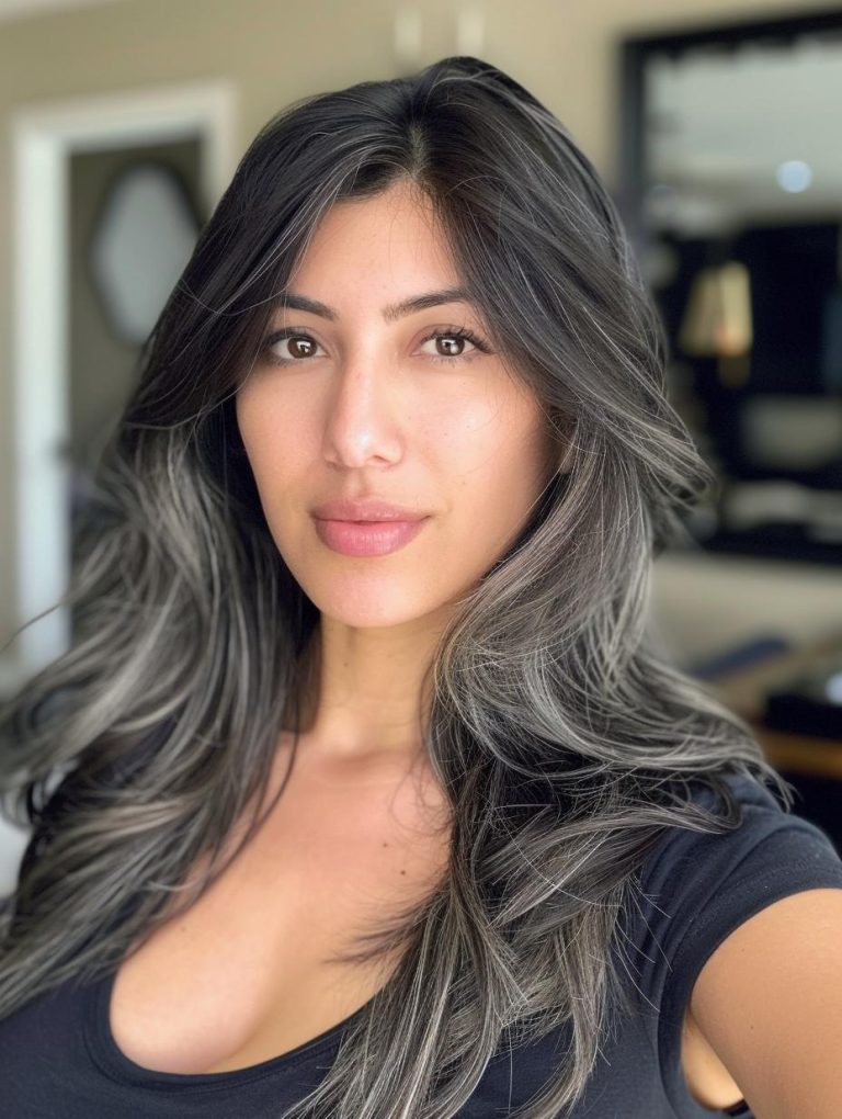 Seamless Gray Blending for Dark Hair: Flaunt Your Silver Strands with ...