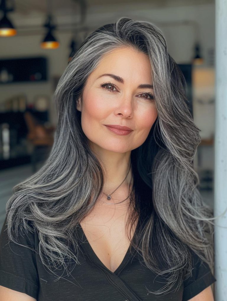 Seamless Gray Blending for Dark Hair: Flaunt Your Silver Strands with ...