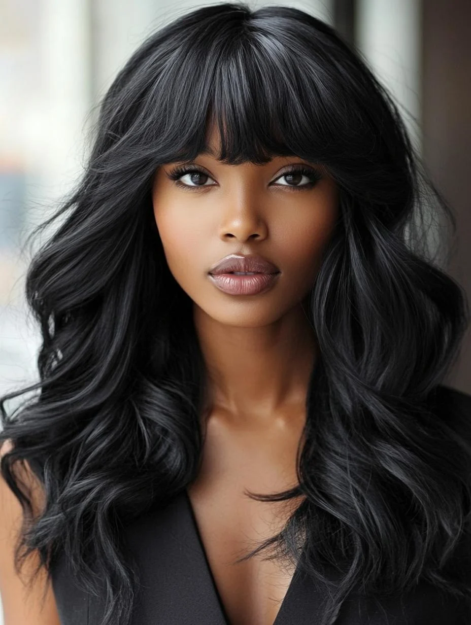 "Explore Gorgeous Weave Hairstyles with Bangs for a Chic and Versatile ...