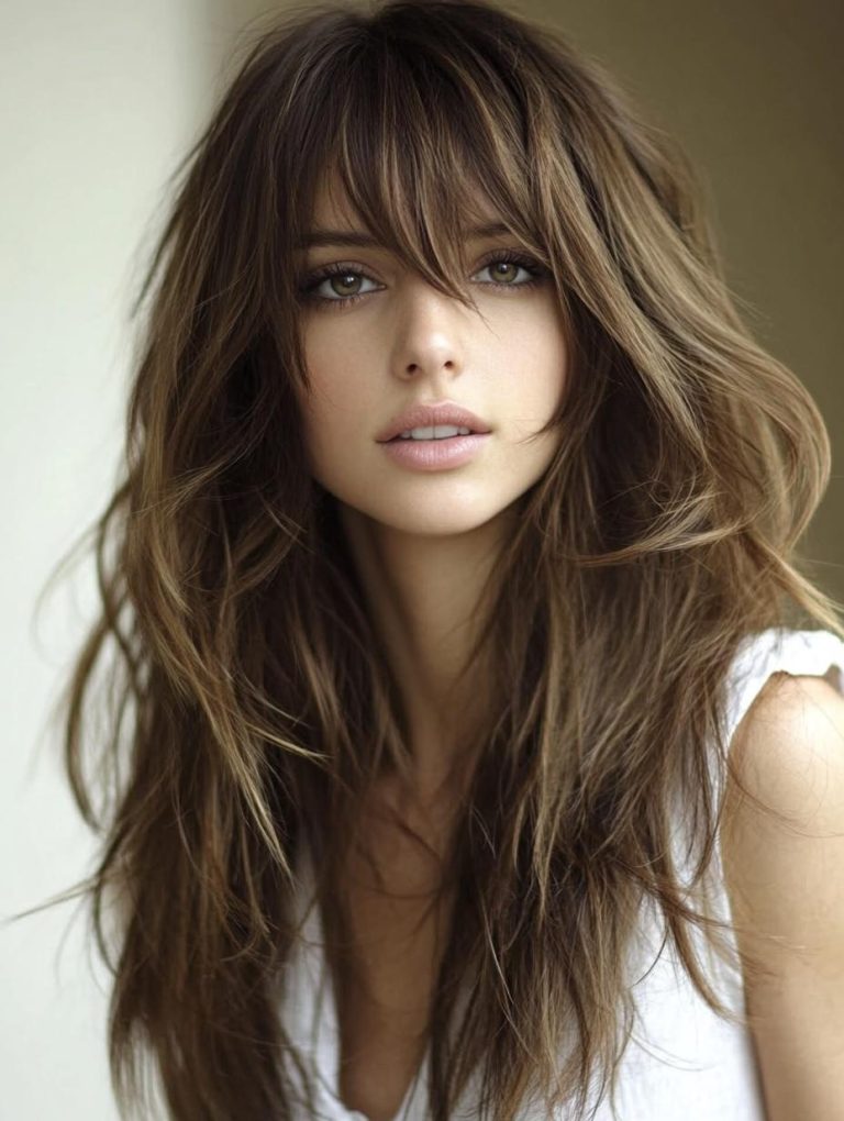 Layered with Bangs: 24 Long Haircuts to Rock This Year - Style US