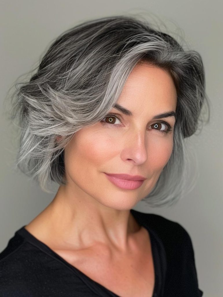 Seamless Gray Blending for Dark Hair: Flaunt Your Silver Strands with ...