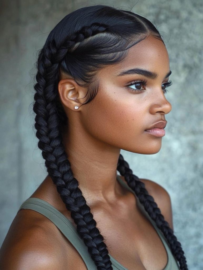 "Dutch Braid Magic: Enhancing Black Hair with Inverted Elegance ...