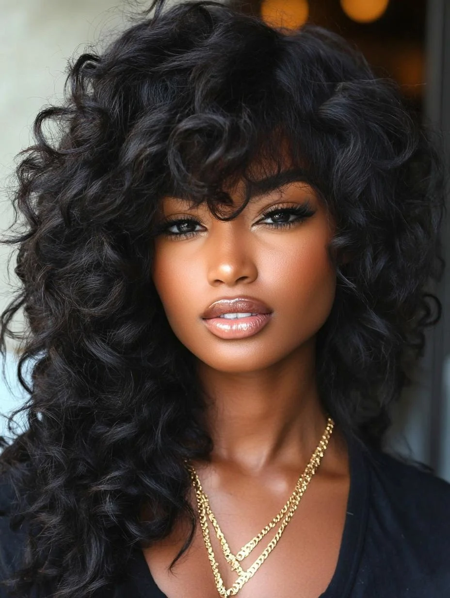 "Explore Gorgeous Weave Hairstyles with Bangs for a Chic and Versatile ...