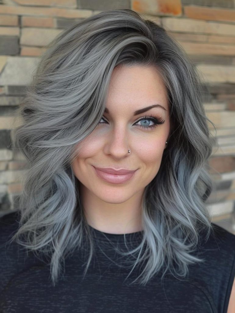 Seamless Gray Blending for Dark Hair: Flaunt Your Silver Strands with ...