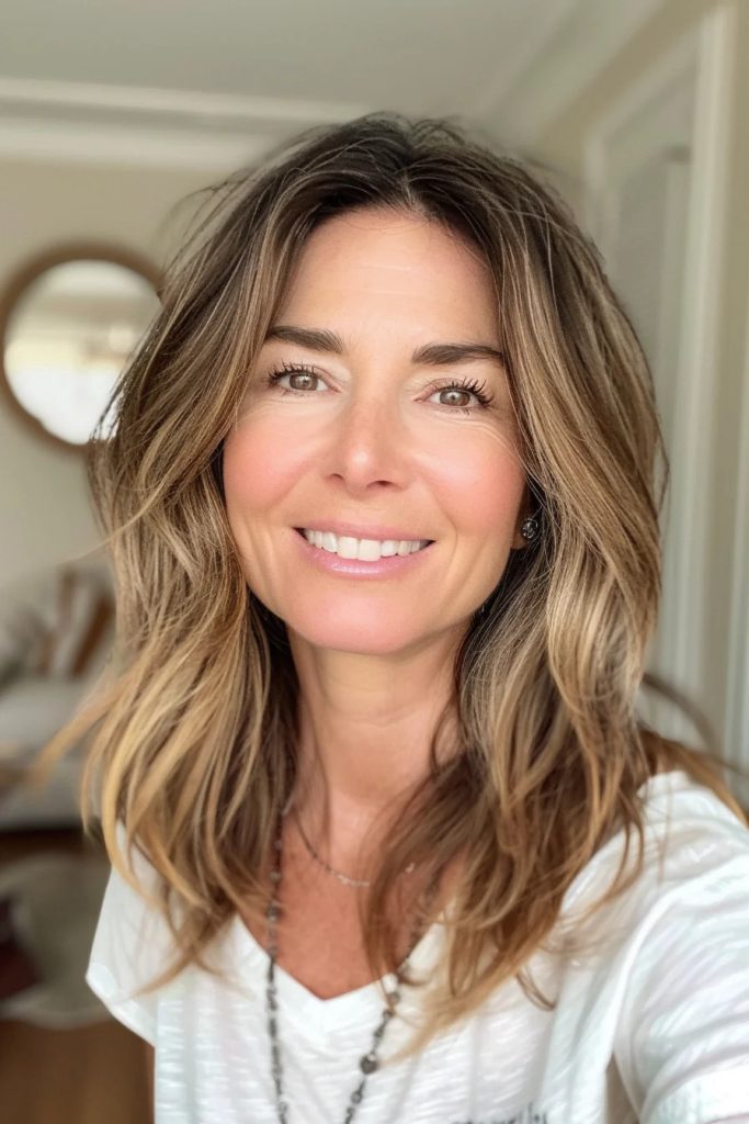 "34 Stylish Long Hairstyles for Women Over 40 to Try in 2024" - Style US