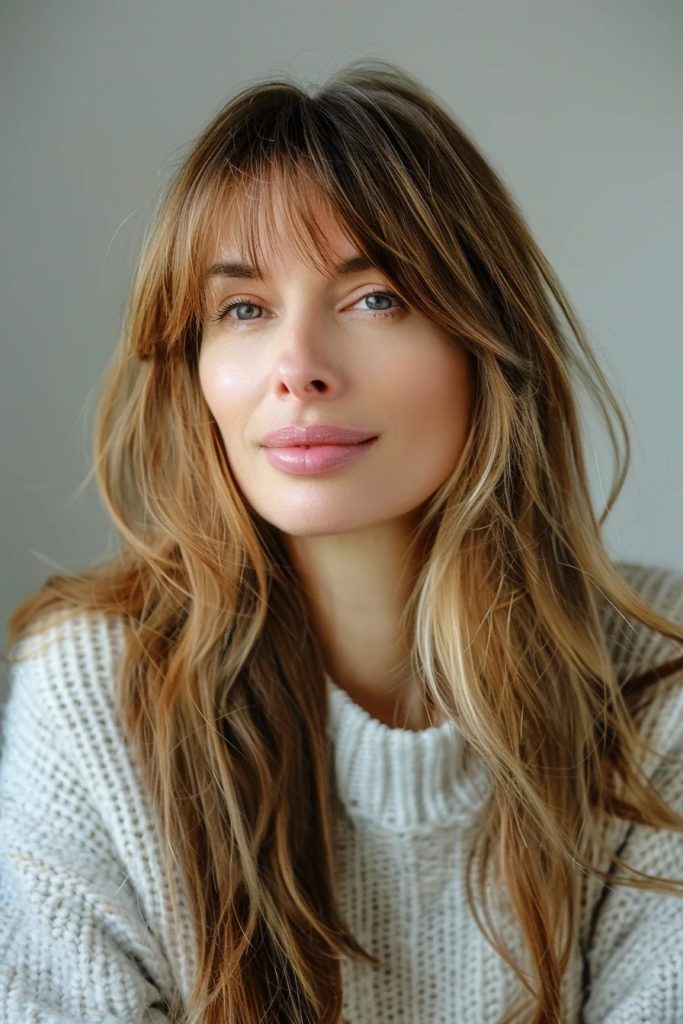 "34 Stylish Long Hairstyles for Women Over 40 to Try in 2024" - Style US
